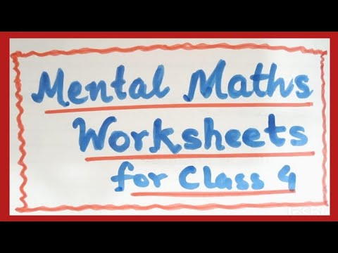 Mental Maths | Mental Maths Worksheet for Class 4 | Class 4 Math Worksheet