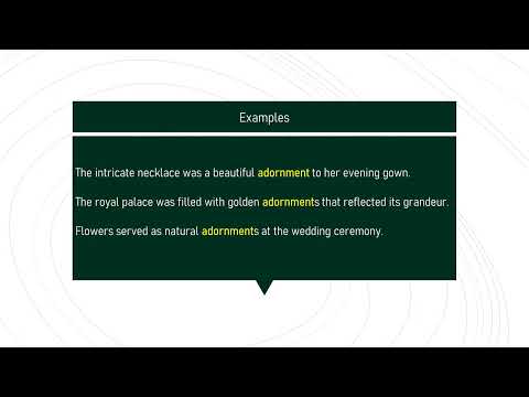 adornment # Expand Your English Vocabulary