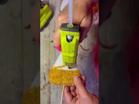 Diy candy corn yarn trees