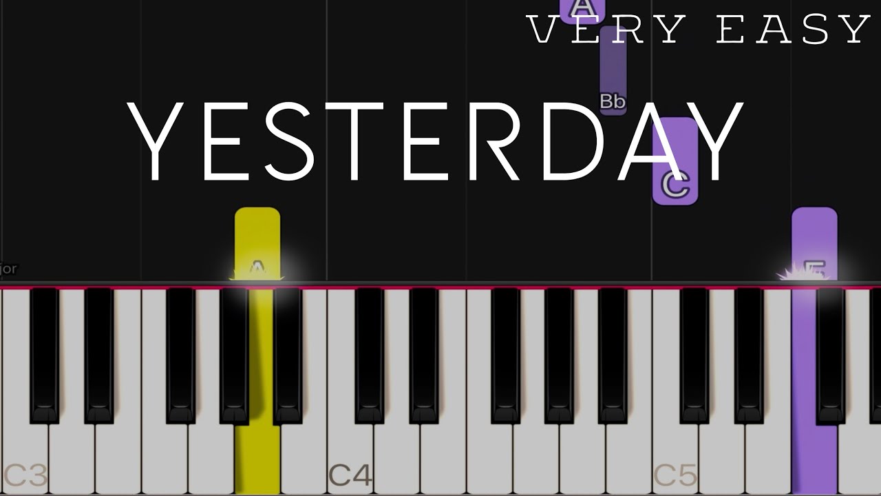 Yesterday - The Beatles | VERY EASY Piano Tutorial