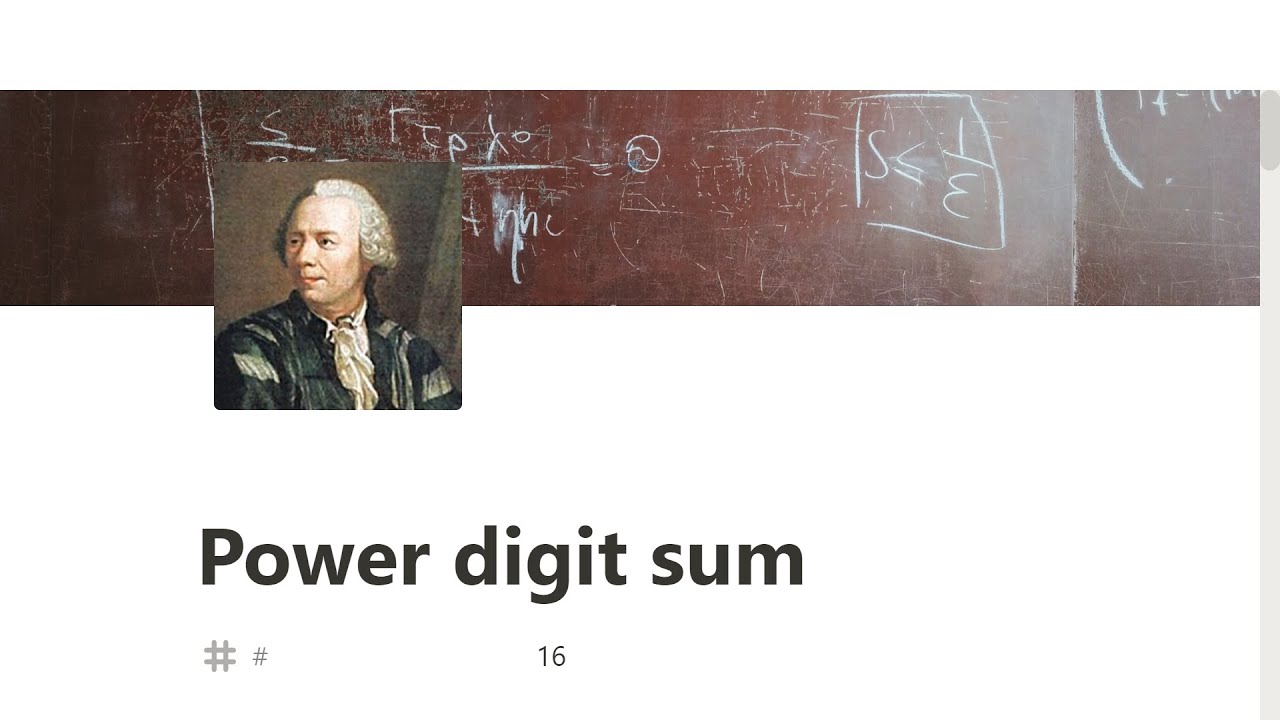 016 - Power digit sum - Project Euler Challenge - JavaScript freeCodeCamp