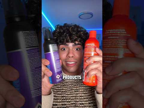 Doing my Curly Hair with ONLY 2 Products…#shorts