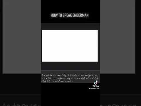 How to speak enderman