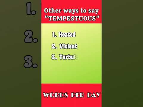 Another word for "TEMPESTUOUS" #englishlearners #englishlearning #youtubeshorts