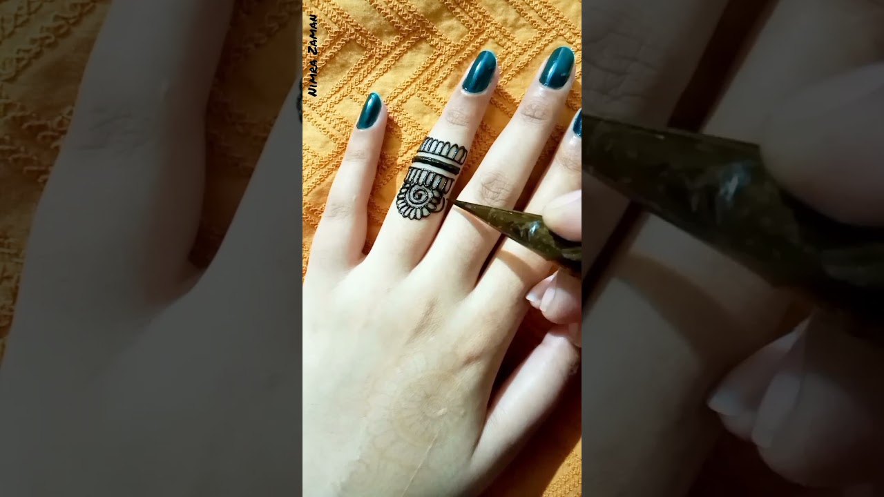#shorts Cute Finger Mehndi Design for beginners @nimrazaman #shortvideos
