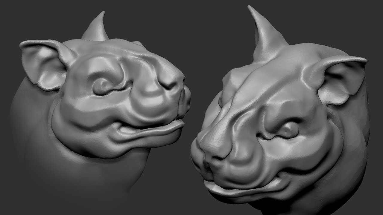 3D Timelapse - Creature head sculpt