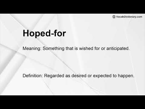 Hoped-for Meaning