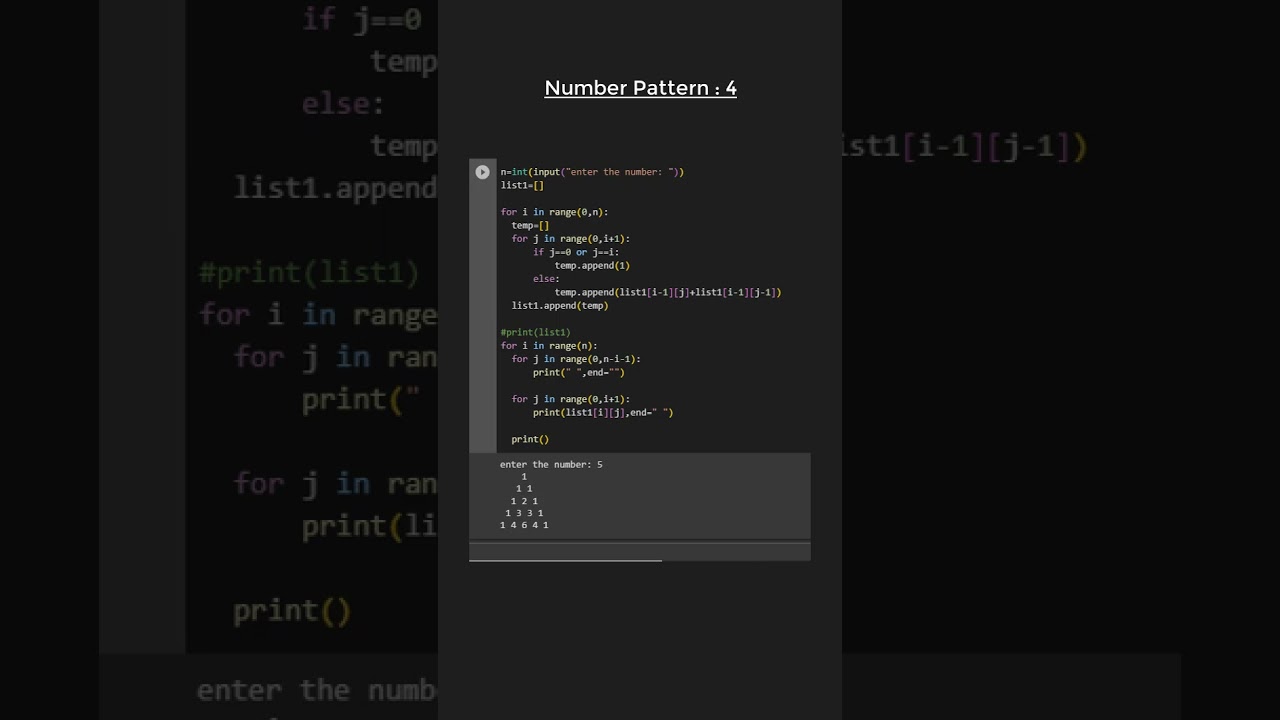 Interesting DIAMOND NUMBER PATTERN in Python | Part-4 | 😎😎
