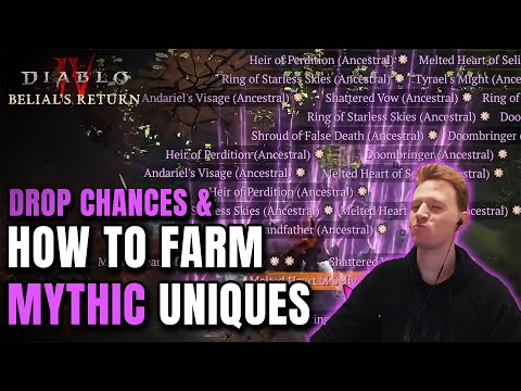 How to farm Mythic Uniques, Drop Chance Tipps & Tricks for Season 8 Diablo 4