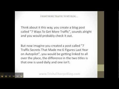 How To Increase Traffic To Blog - Never Before Seen... (Part 1)