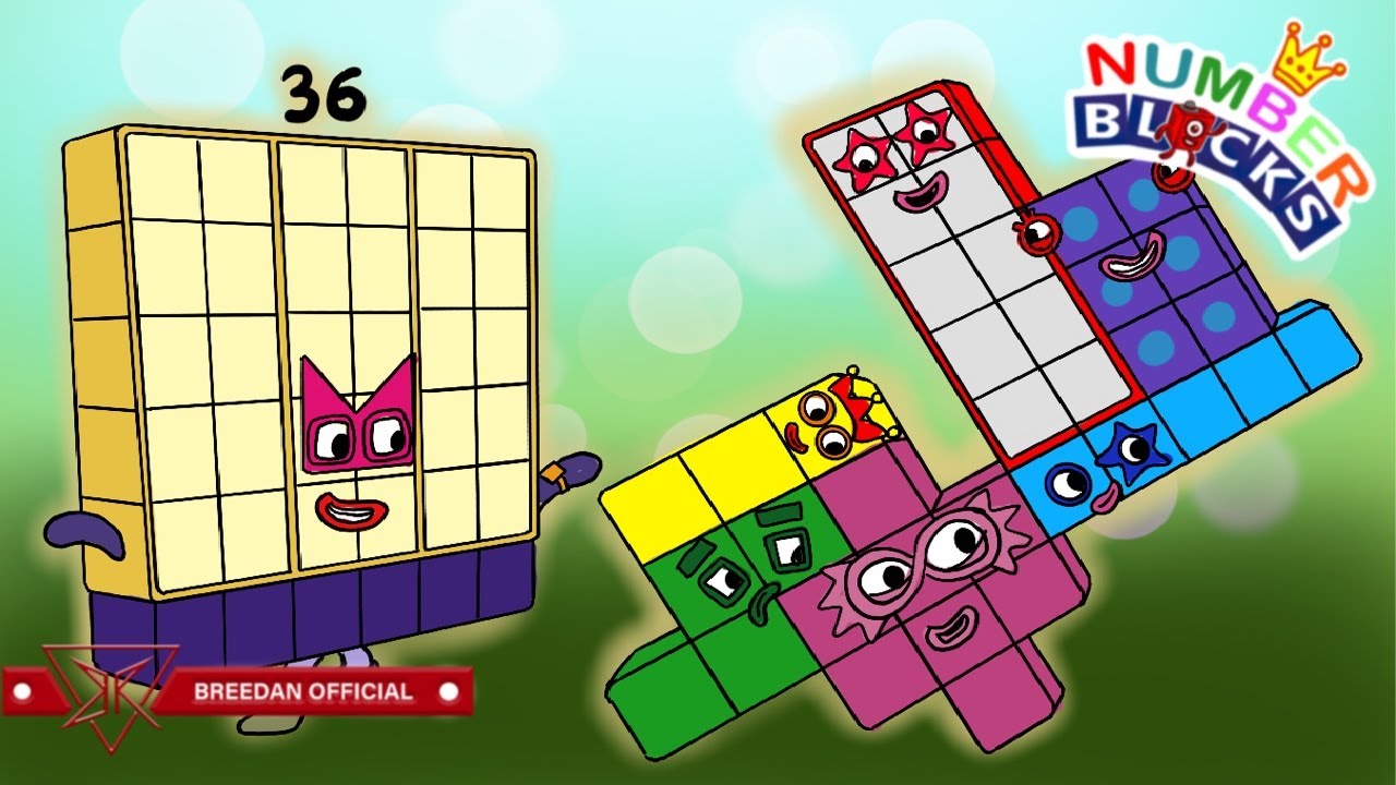 Numberblocks Puzzle Club Shapes Numberblocks 36 | Numberblocks Fanmade