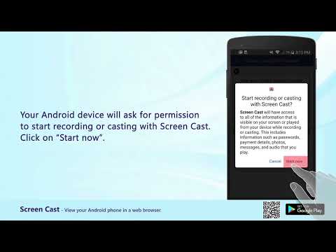 Screen Cast - View and Control Mobile on PC