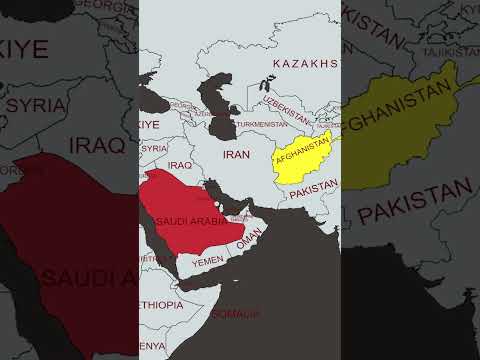 saudi arabia and afganistan map#shorts #map #worldmaps #country #history #geography
