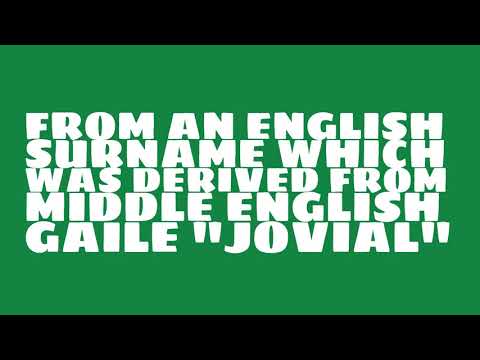 What is the origin of the name Gale?