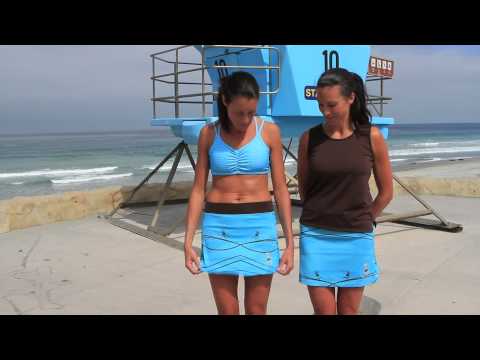 Ultra Swift Surf Skirt from RunningSkirts - Aqua Wave 3 Pockets