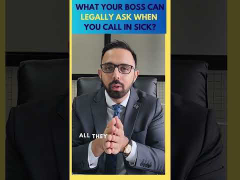 What Your Employer Can Legally Ask When You Call In Sick? #sickleave #employee #employmentlaw