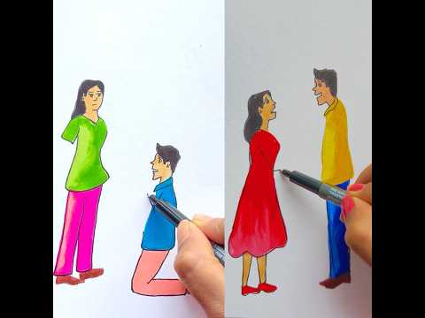 Man in love #shorts #art #craft #drawing