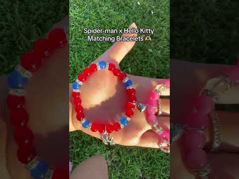 Spider-man x Hello Kitty Matching Bracelets