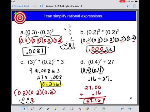 4-7/4-8 Simplifying Exponential Expressions with fractions