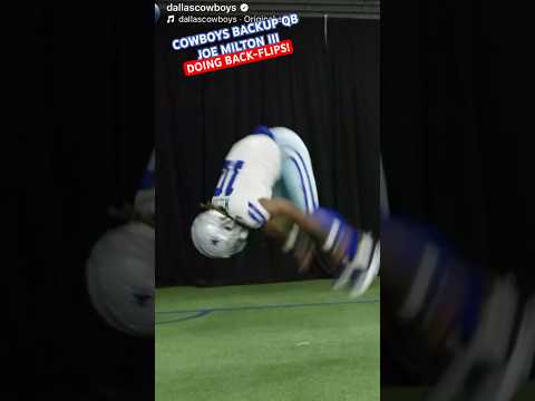 JOE MILTON III β #COWBOYS BACKUP QB DOING #BACKFLIP! π₯ Flipping At Practice & A Photo Shoot π #NFL