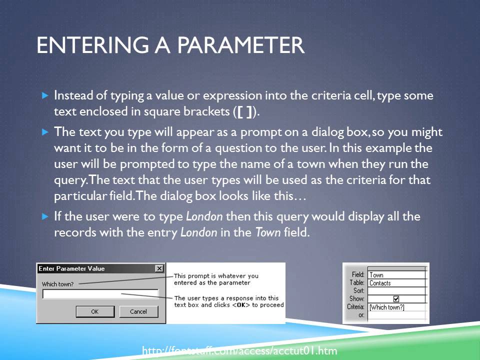Chapter 7 Databases: Queries