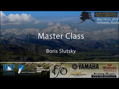 Masterclass with Boris Slutsky, Alaska International Piano-e-Competition 2018