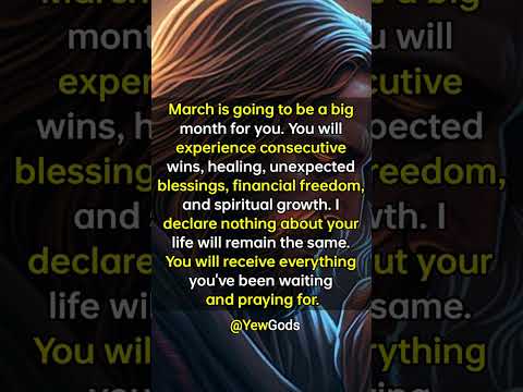 God Message | March is going to... | gods message for me today #loa