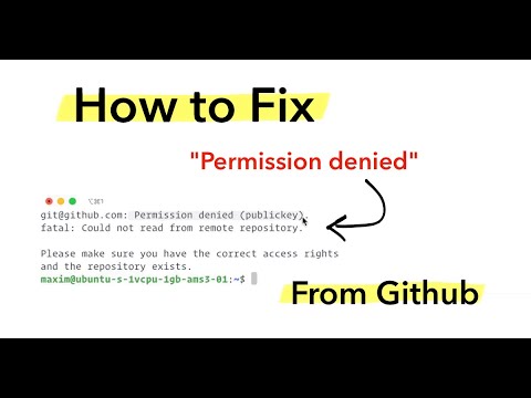 How to Fix GitHub Error Permission Denied (publickey) |Fatal: Could Not Read From Remote Repository