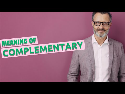 Complementary | Meaning of complementary 📖