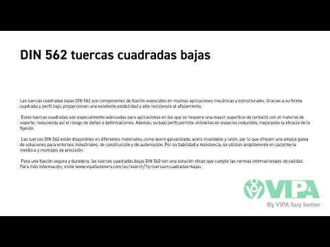 DIN 562 tuercas cuadradas bajas