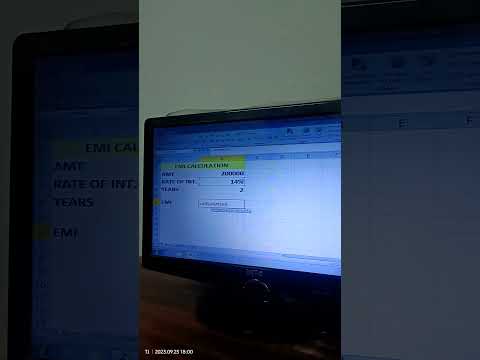 #EMI calculate formula in Ms-excel