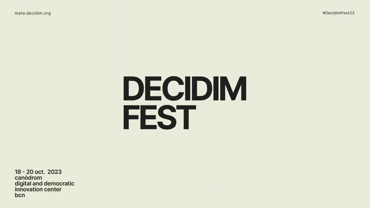 #DecidimFest23: Democracy, Technology and Collective Intelligence