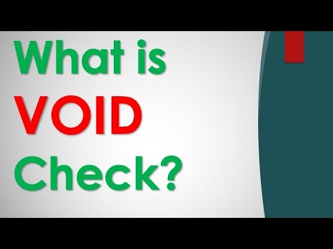 What is VOID check?