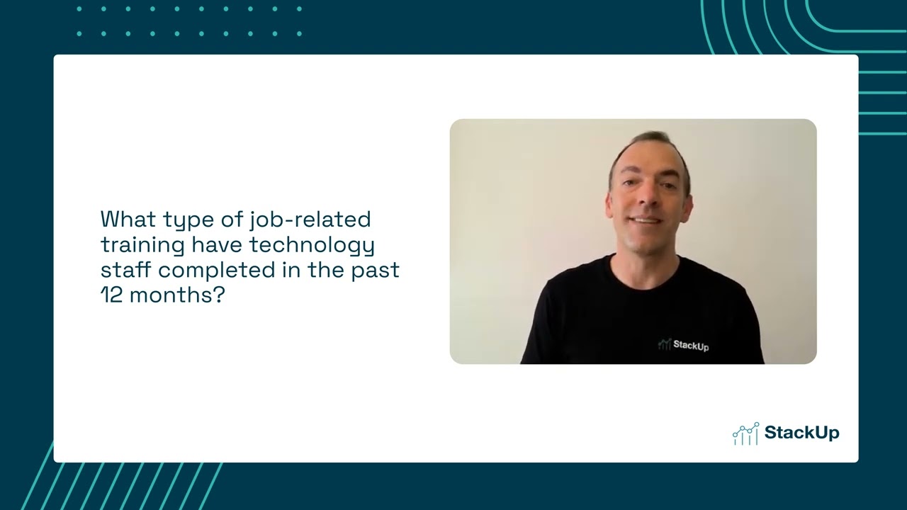 What type of job related training have technology staff completed in the past 12 months