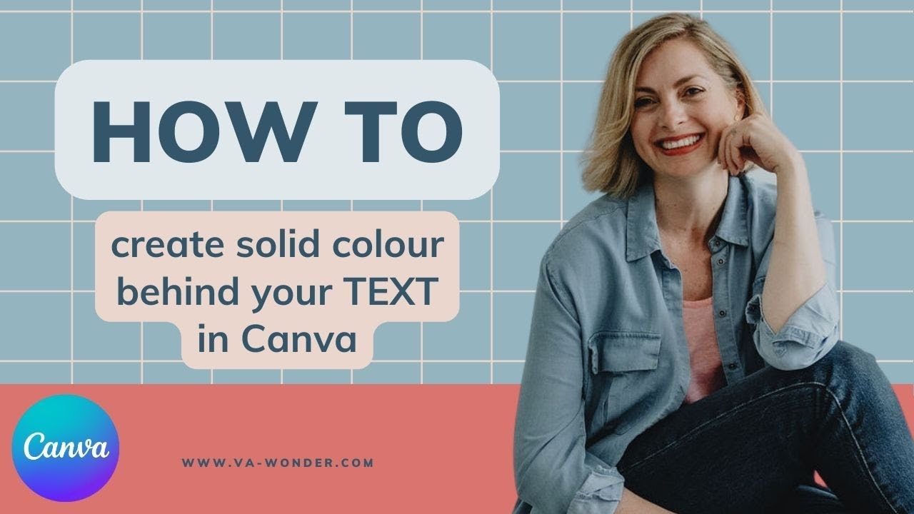 How to create solid colour behind your TEXT in Canva | Easy Canva Tutorial