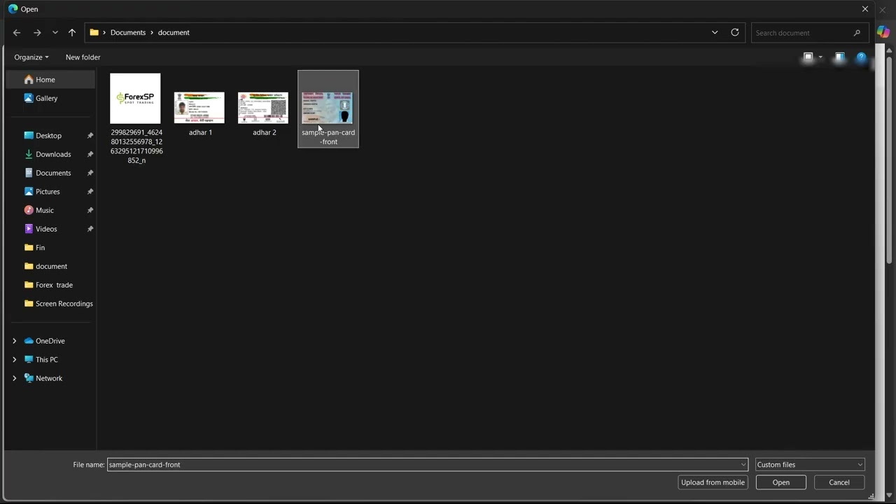 3 How to upload documents in your Account