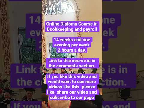How to get a diploma in Bookkeeping and payroll course for just 14 weeks, 2 days a week.