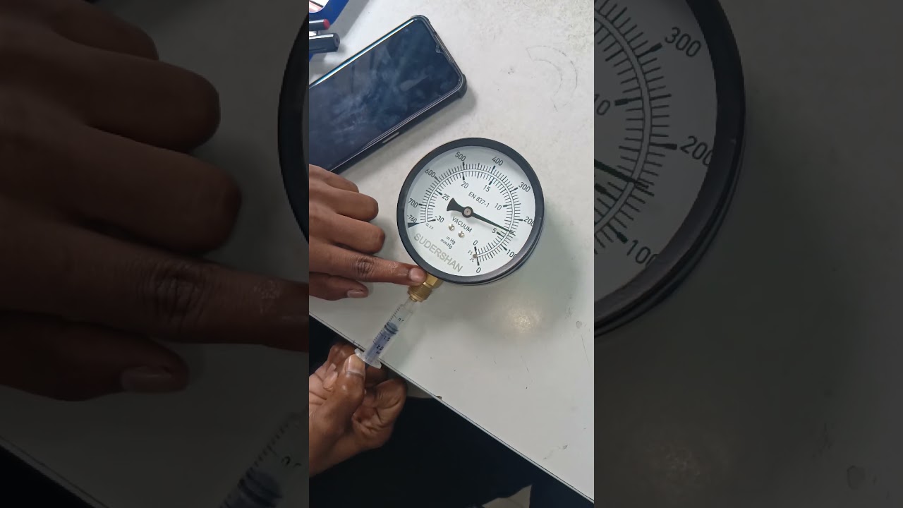 MEASUREMENT OF VECCUM WITH VACUUM GAUGE #education #electrical #science #engineeringscience