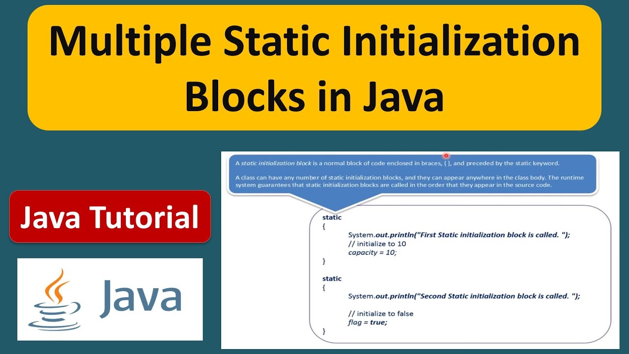 Multiple Static Initialization Blocks in Java | Java Multiple Static Initialization Examples