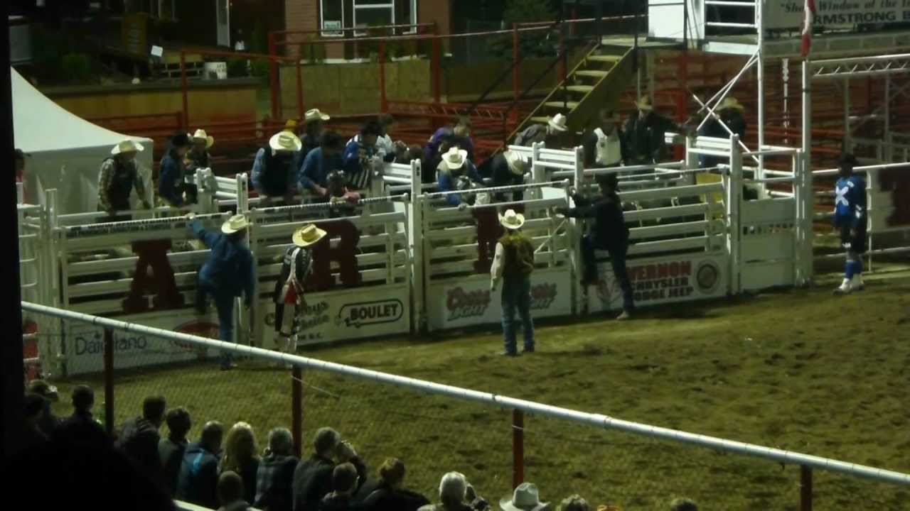 Bull riding sample from the Armstrong Stampede at the IPE in BC, 2011