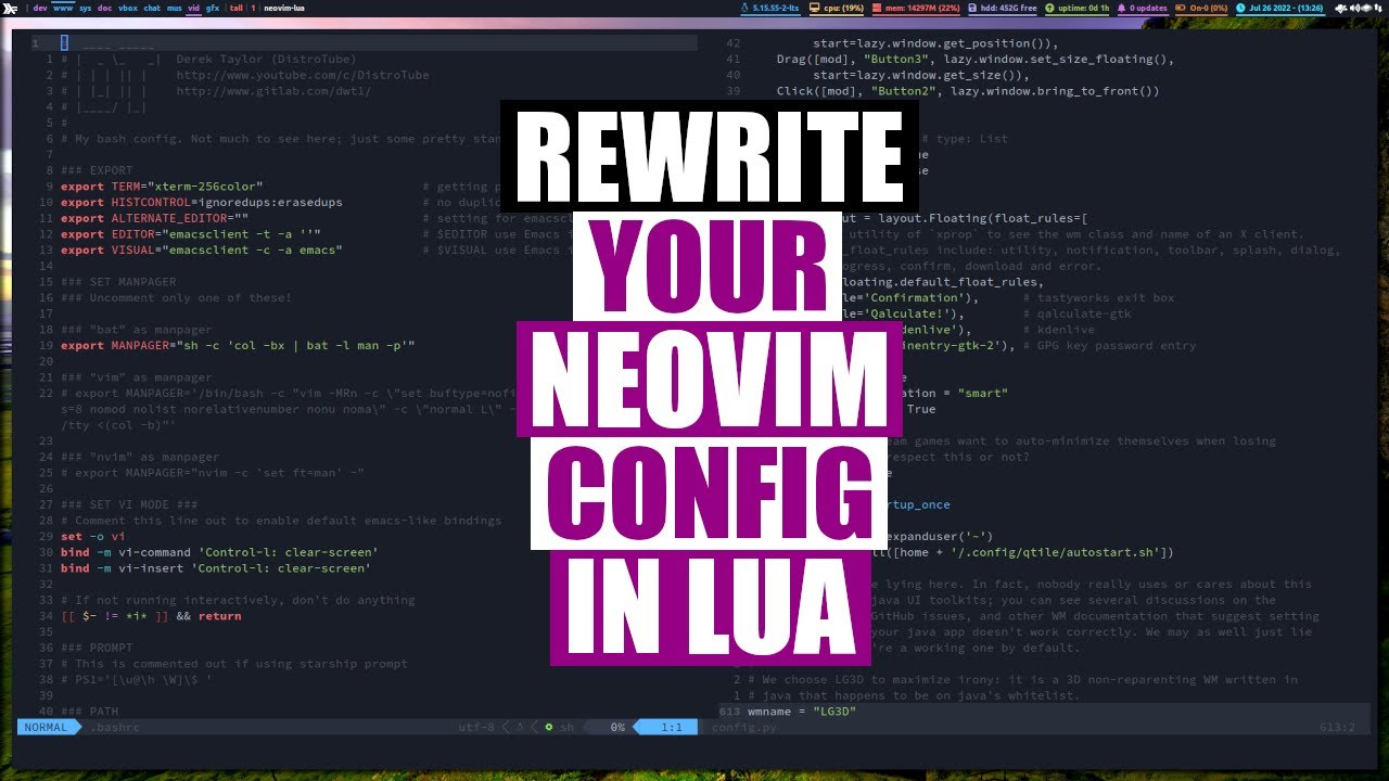 Configuring Neovim With Lua (It's Easy!)