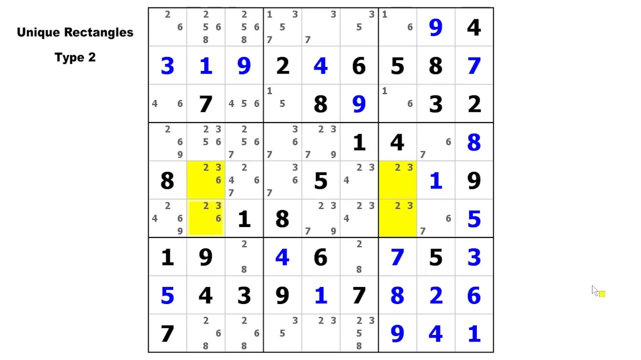 Unique Rectangles Part 1 / Sudoku Tutorial #20