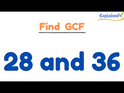 How to Find the Greatest Common Factor for 28 and 36