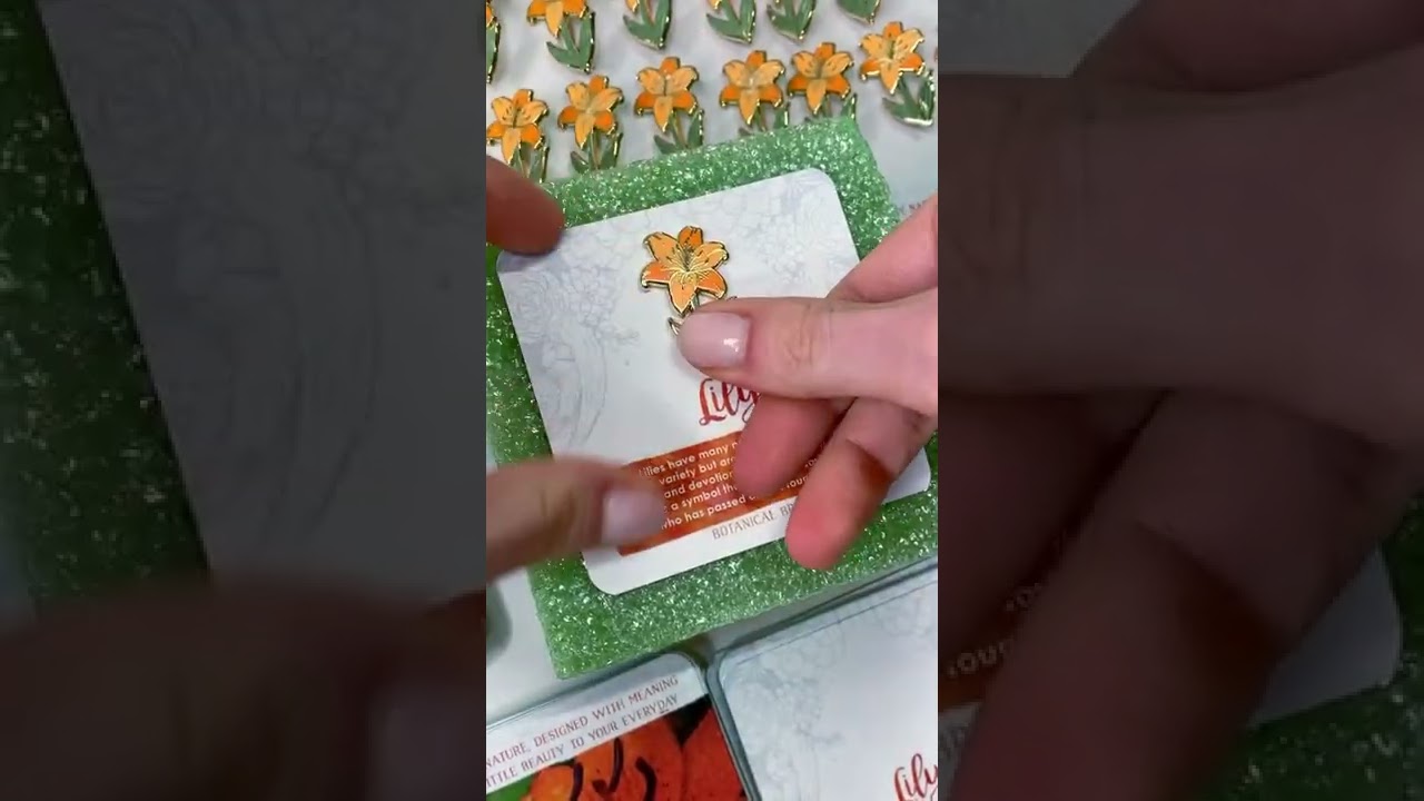 ASMR Packaging Lily Flower Pins | ASMR Sound | ASMR | Flower Pin | Tiktok_Vibes