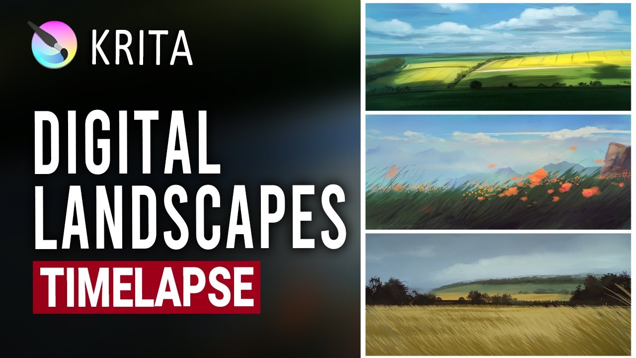 Krita - Digital Landscape Paintings - Daily Study  30 june 2025