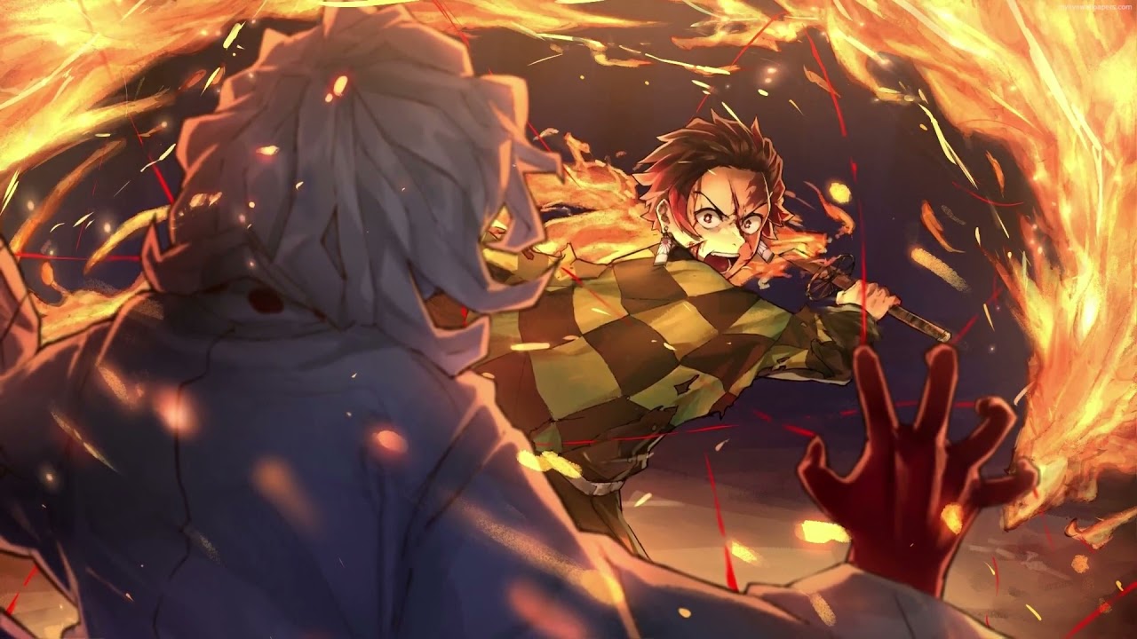 Anime Wallpaper PC and Mobile  Tanjiro VS Rui  Demon Slayer Live Wallpapers 1080