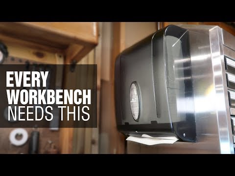 What EVERY Workbench Needs! - Georgia-Pacific paper towel dispenser