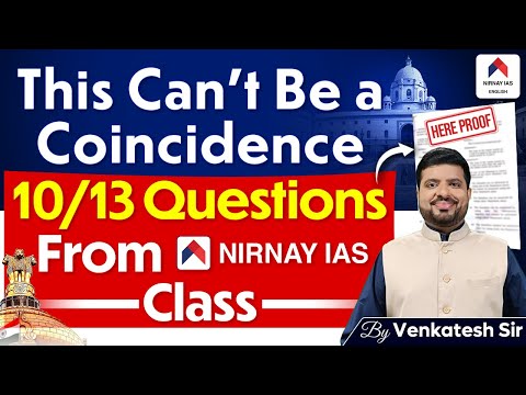 UPSC Prelims 2025: 10 Questions Came from Nirnay IAS's Notes | Geography | Venkatesh Sir