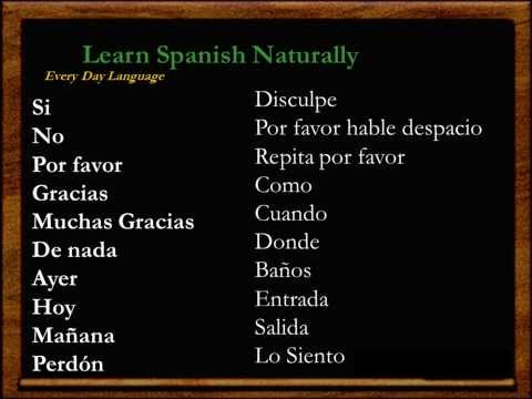 Spanish Vocabulary | Vocabulario en Español | Learn Spanish | Free Spanish Lessons | Español Gratis