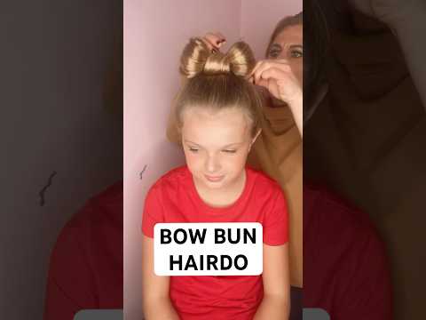 HOW TO DO A BOW BUN | Audrey and Victoria #hairstyle